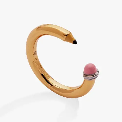 ALEX AND ANI Pencil Enamel Ring - Two Tone