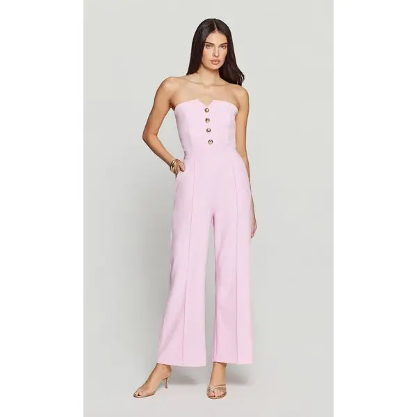 Generation Love Presley Strapless Wide Leg Jumpsuit - Soft Rose
