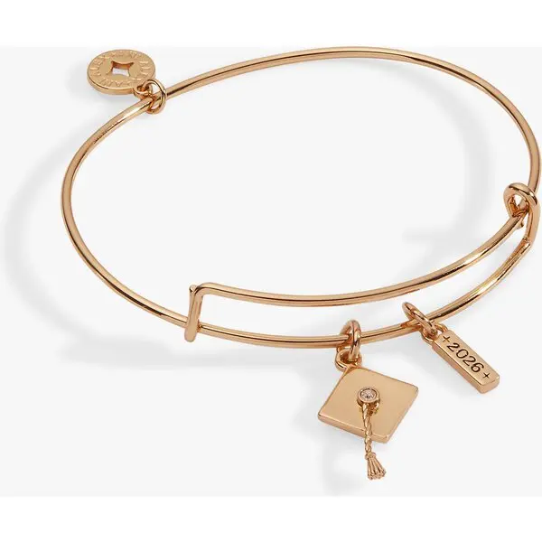 ALEX AND ANI Graduation 2026 Charm Bangle - Gold