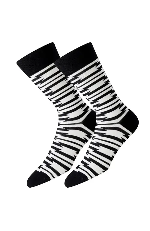 BEAU TIES OF VERMONT Zebra Wings Socks - None