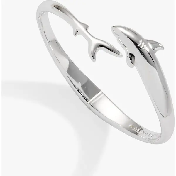 ALEX AND ANI Shark Bypass Cuff Bracelet - Silver