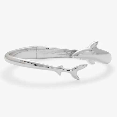 ALEX AND ANI Shark Bypass Cuff Bracelet - Silver