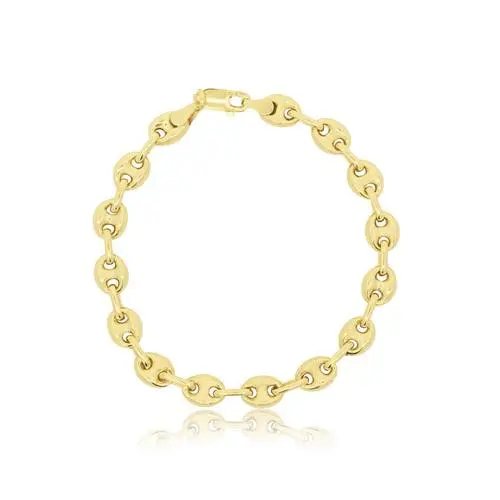 THE LOVERY FINE JEWELRY 14k Gold-plated Sterling Silver Mariner Link Bracelet - Goldlated Sterling Silver