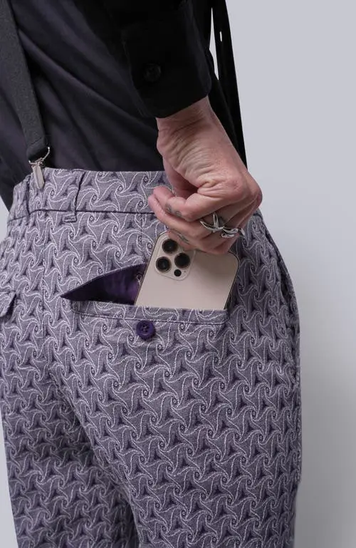 WILDFANG The Empower Jacquard Trouser - Plum