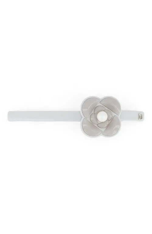 Alexandre De Paris Camelia Graphique Acetate Barrette - Grey
