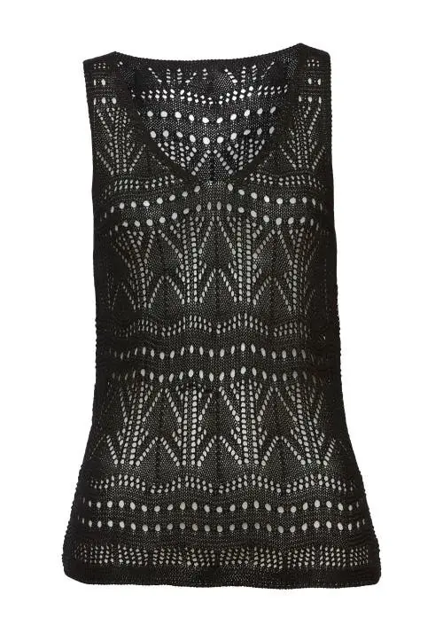 LASCANA Crochet V-neck Tank Top