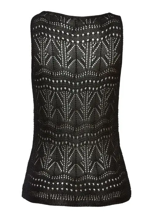 LASCANA Crochet V-neck Tank Top