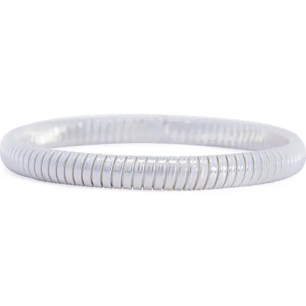 THE LOVERY FINE JEWELRY Ribbed Stretch Bangle - Sterling Silver