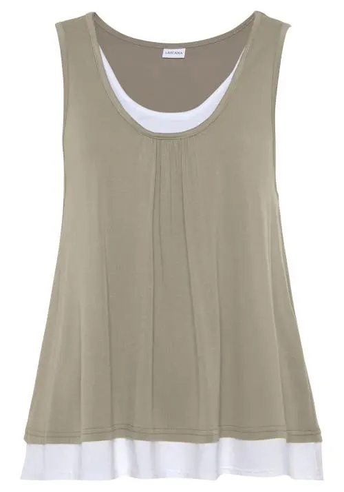 LASCANA Layered Look Sleeveless Top