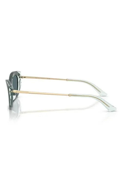 JIMMY CHOO Cat Eye Sunglasses - Dark Green/dark Grey