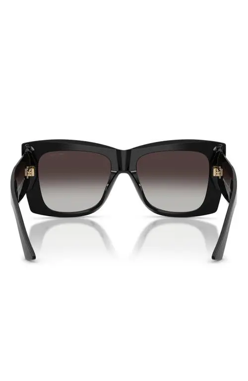 JIMMY CHOO Embellished Logo Square Sunglasses - Black/grey Gradient