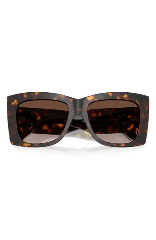 JIMMY CHOO Embellished Logo Square Sunglasses - Havana/gradient Brown