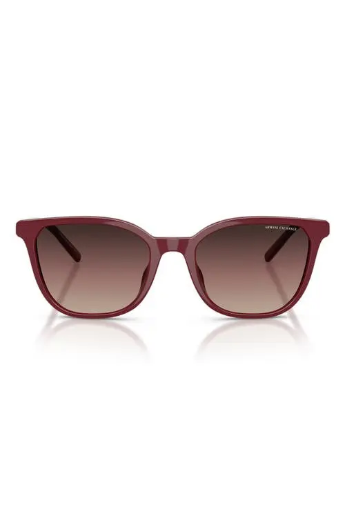 Armani Exchange Cat Eye Sunglasses - Bordeaux/brown Gradient