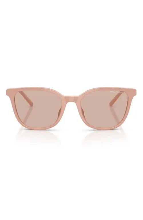 Armani Exchange Cat Eye Sunglasses - Shiny Nude Beige/light Brown