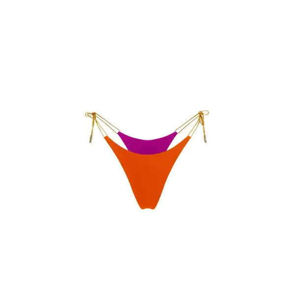 CAPRI SWIM™ Solmera Reversible Thongkini Bottom - Orange/gold/purple