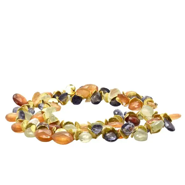 LORI KAPLAN DESIGN Gold Vermeil Multi-stone Necklace - Gold/yellow