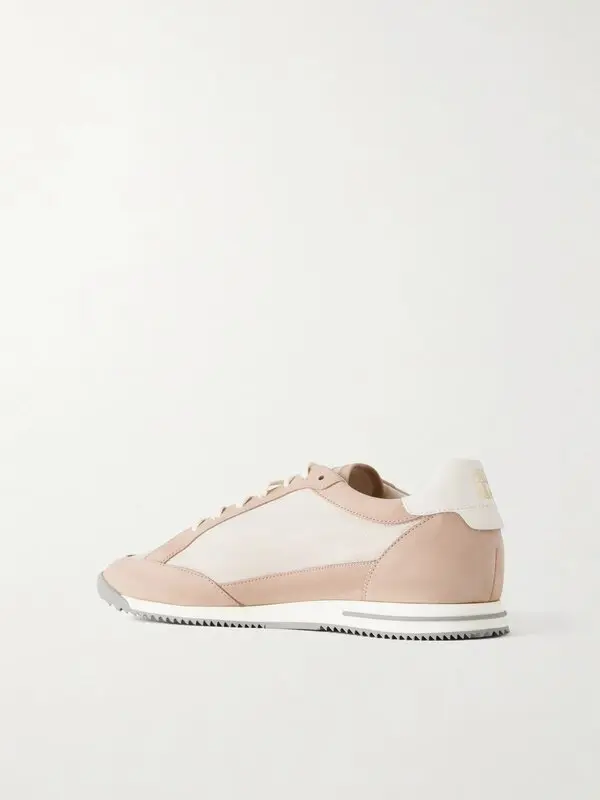 Brunello Cucinelli Suede-trimmed Canvas Low-top Sneakers