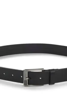 Hugo Smooth Leather Belt With Logo Pin Buckle