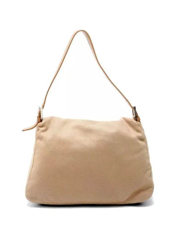 Fendi Wool Felt Baguette Shoulder Bag - Brown