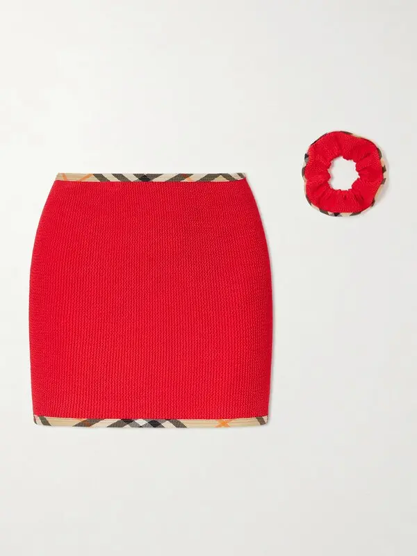 Burberry Hunza G Devyn Checked Original Crinkle™ Coverup - Red