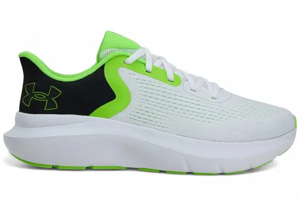 Under Armour Charged Rogue 5 Athletic Sneakers - White/black/hyper Green