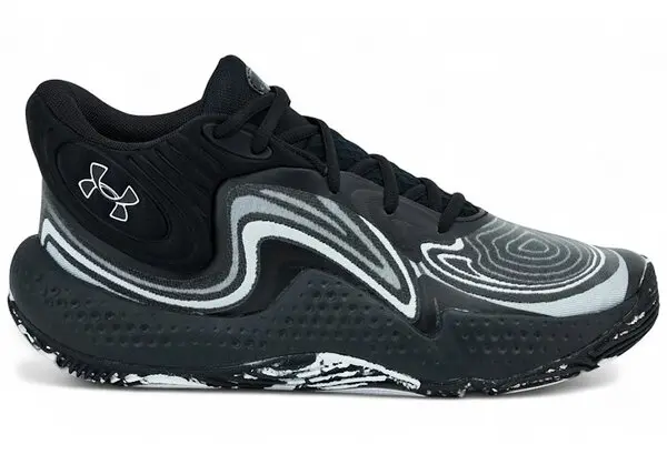 Under Armour Spawn 6 Mid Athletic Sneakers - Black/distant Grey/mod Grey