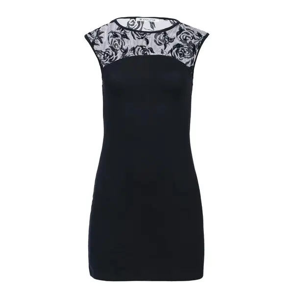 CONQUISTA Devore Detail Stretch Mini Dress