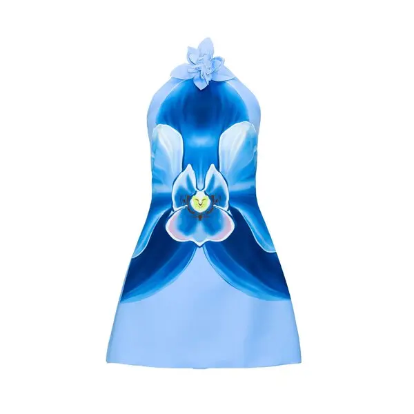 JUSTIN TONG Orya Mini Dress - Blue