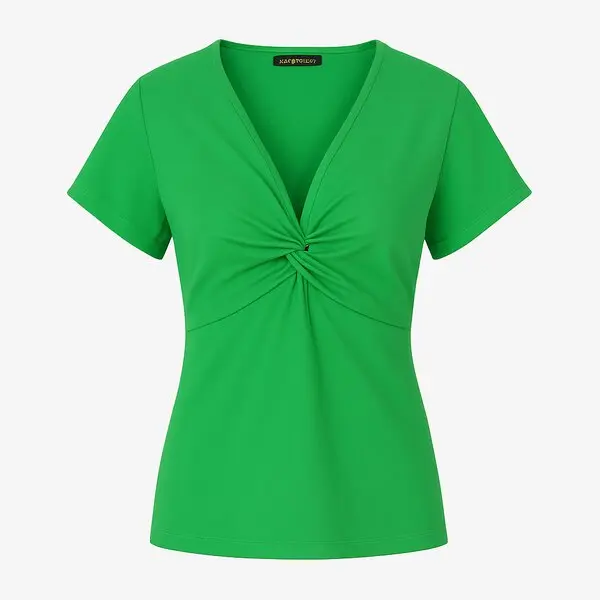 CONQUISTA Twist Front Jersey Top