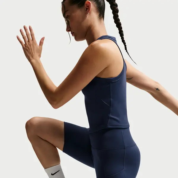 Nike High-waisted Biker Shorts - Blue