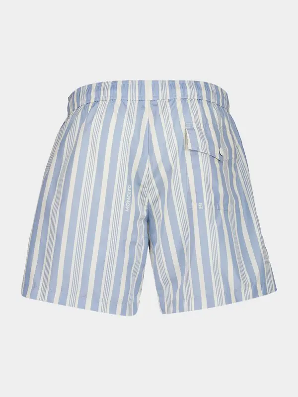 Moncler Striped Swim Shorts - Blue