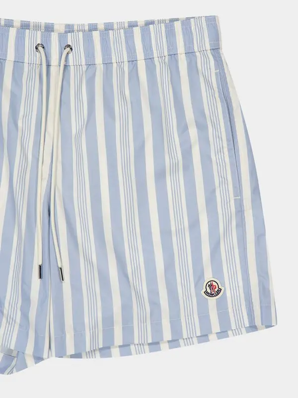 Moncler Striped Swim Shorts - Blue