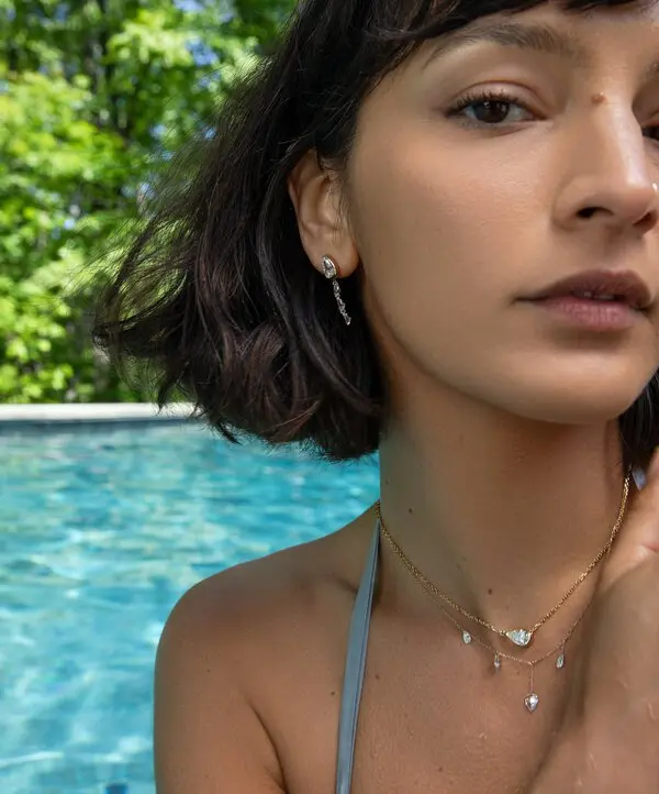 SOPHIE RATNER JEWELRY East-west Pear-shaped Diamond Solitaire Necklace