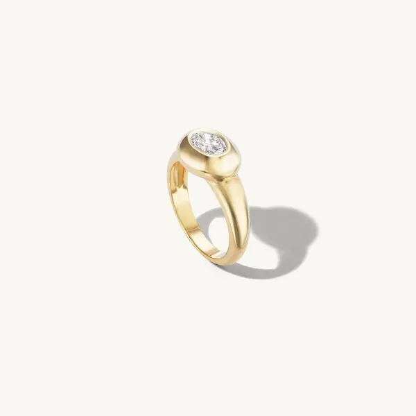 SOPHIE RATNER JEWELRY Venus Pinky Ring With Oval Diamond