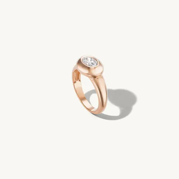 SOPHIE RATNER JEWELRY Venus Pinky Ring With Oval Diamond