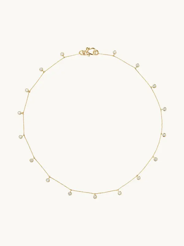 Sophie Bille Brahe Lou Of The Valley Diamond Necklace In 18k Yellow Gold - One-color