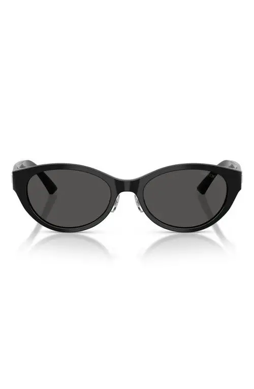 JIMMY CHOO Oval Sunglasses - Black/dark Grey