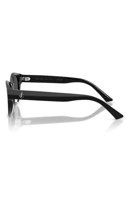 JIMMY CHOO Oval Sunglasses - Black/dark Grey