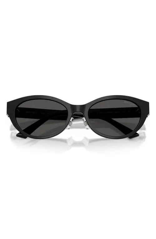 JIMMY CHOO Oval Sunglasses - Black/dark Grey