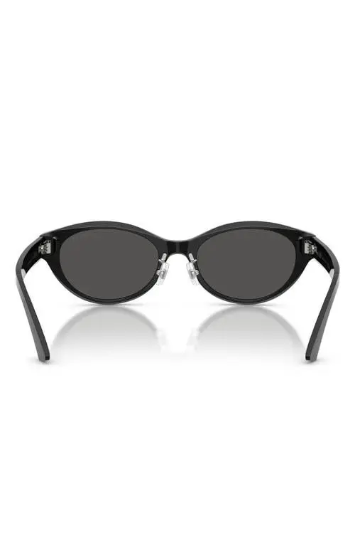 JIMMY CHOO Oval Sunglasses - Black/dark Grey