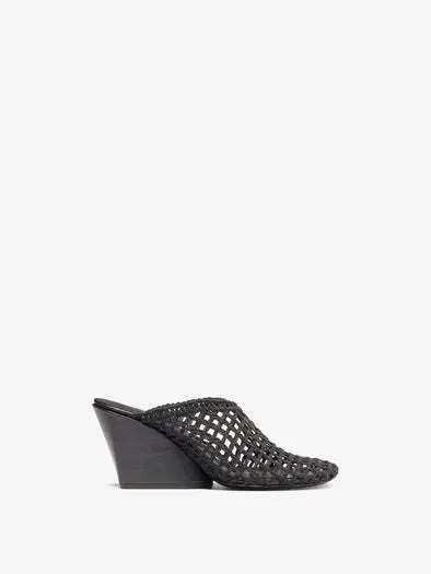 Proenza Schouler Slant Crochet Mules - Black
