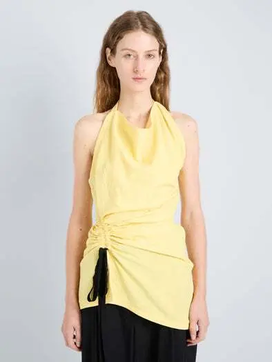 Proenza Schouler Melia Halter Top With Ruching