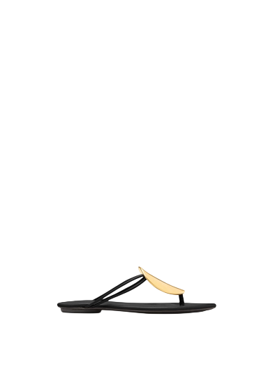 Proenza Schouler Uma Hardware Flat Sandals - Black