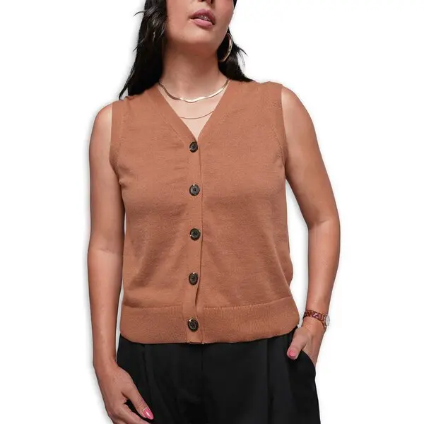 WILDFANG The Everyday Sweater Vest - Walnut