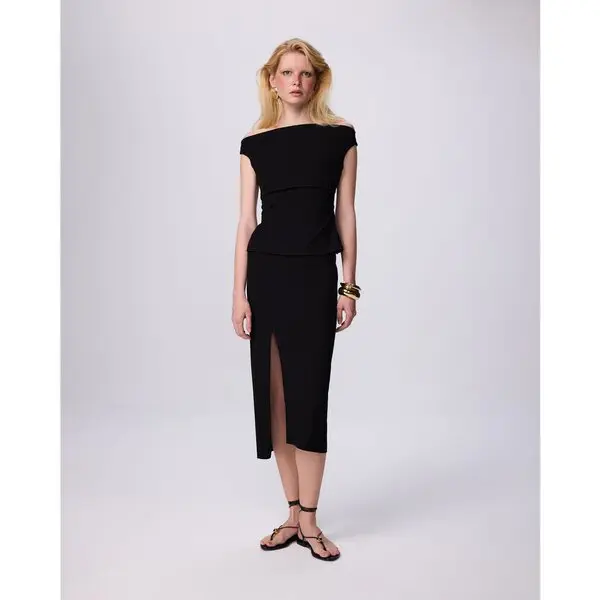 THEO THE LABEL Thetis Techno Pencil Skirt