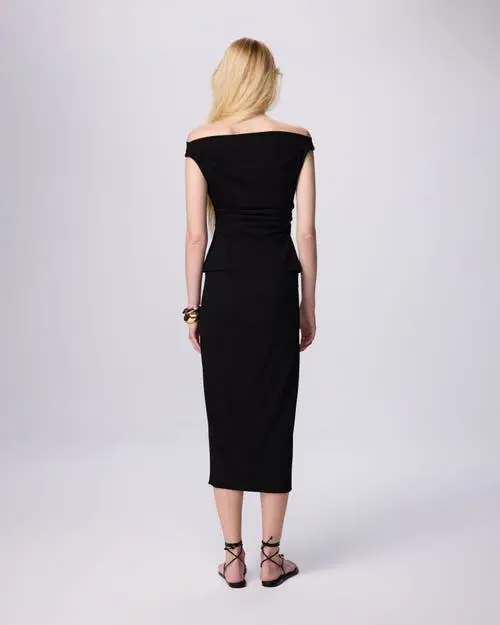THEO THE LABEL Thetis Techno Pencil Skirt