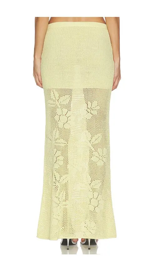 CAPITTANA Mallory Embroidered Knit Maxi Skirt