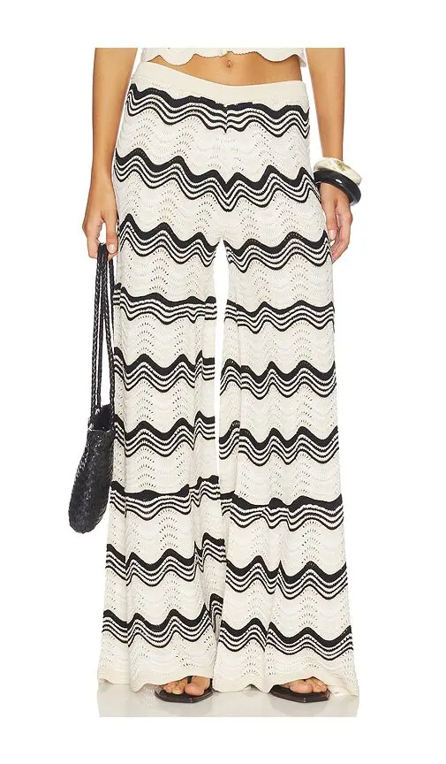 CAPITTANA Kari Wide Leg Knit Pants - Neutro