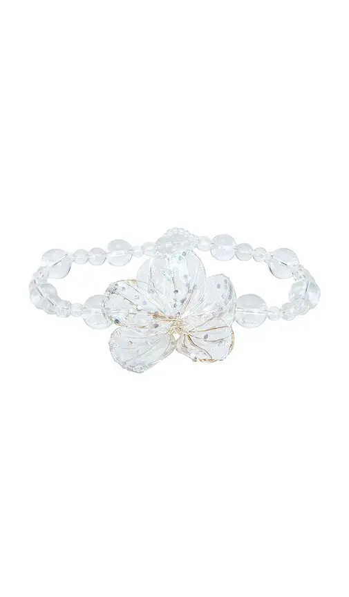 SUSAN FANG Resin Flower Choker - Clear