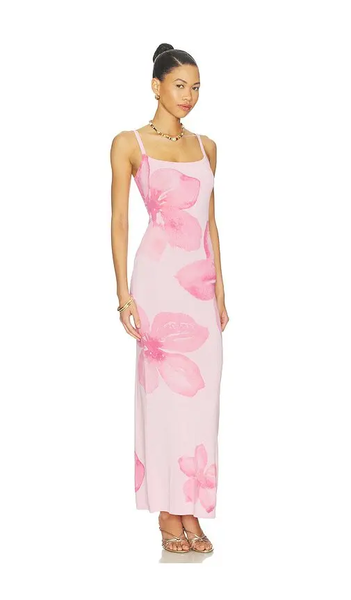 LOVERS AND FRIENDS Maxi Dress With Floral Print - Pink Multi
